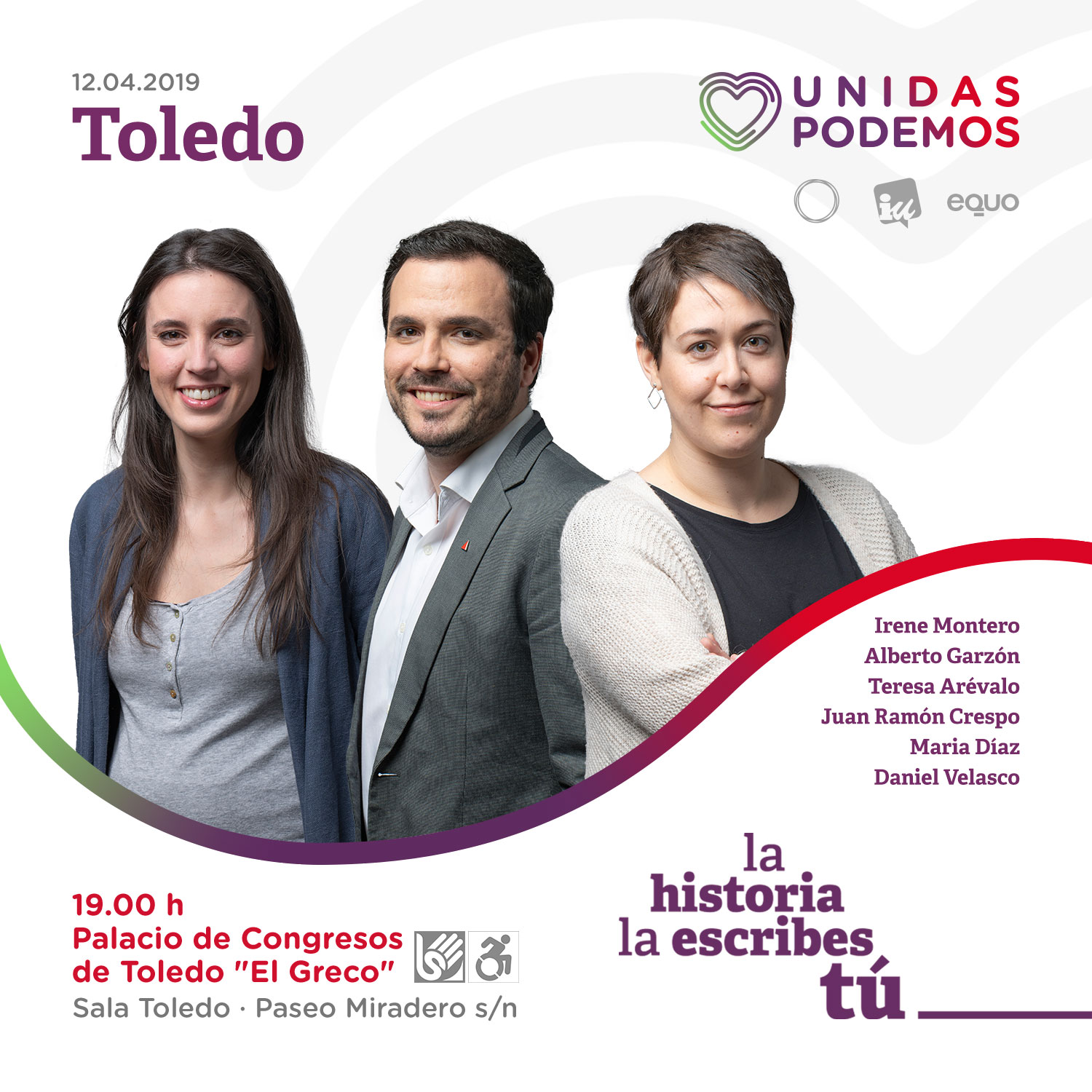 Acto de Unidas Podemos en Toledo - 12/04/2019 - Izquierda Unida